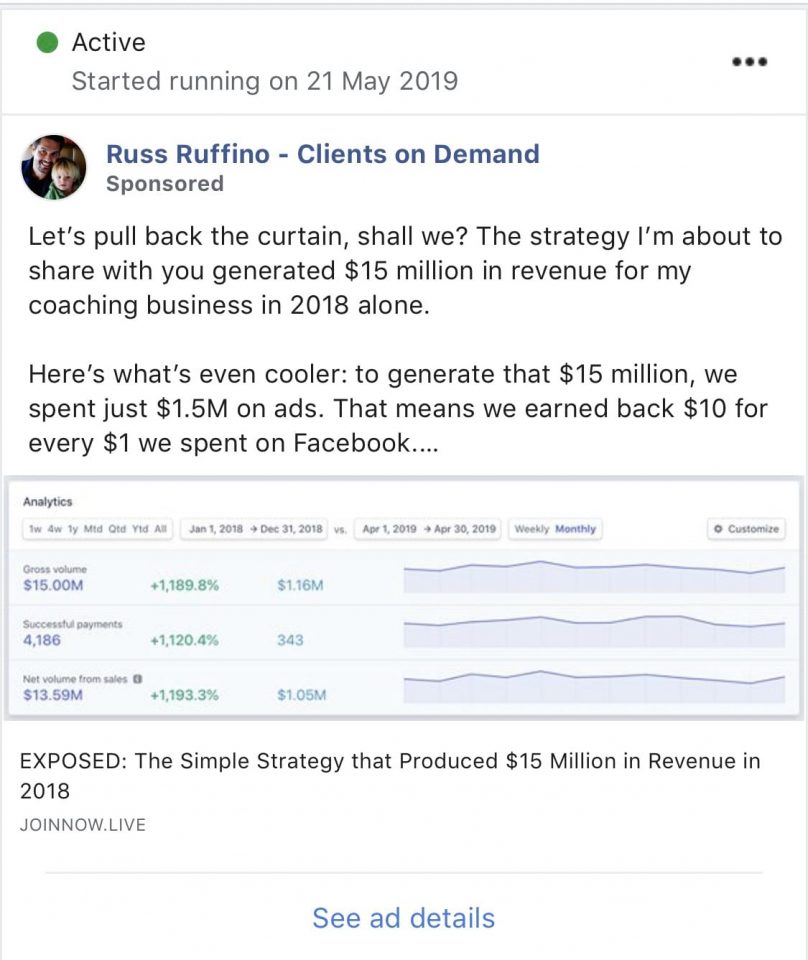 The Russ Ruffino Technique: How to design effective Facebook ads